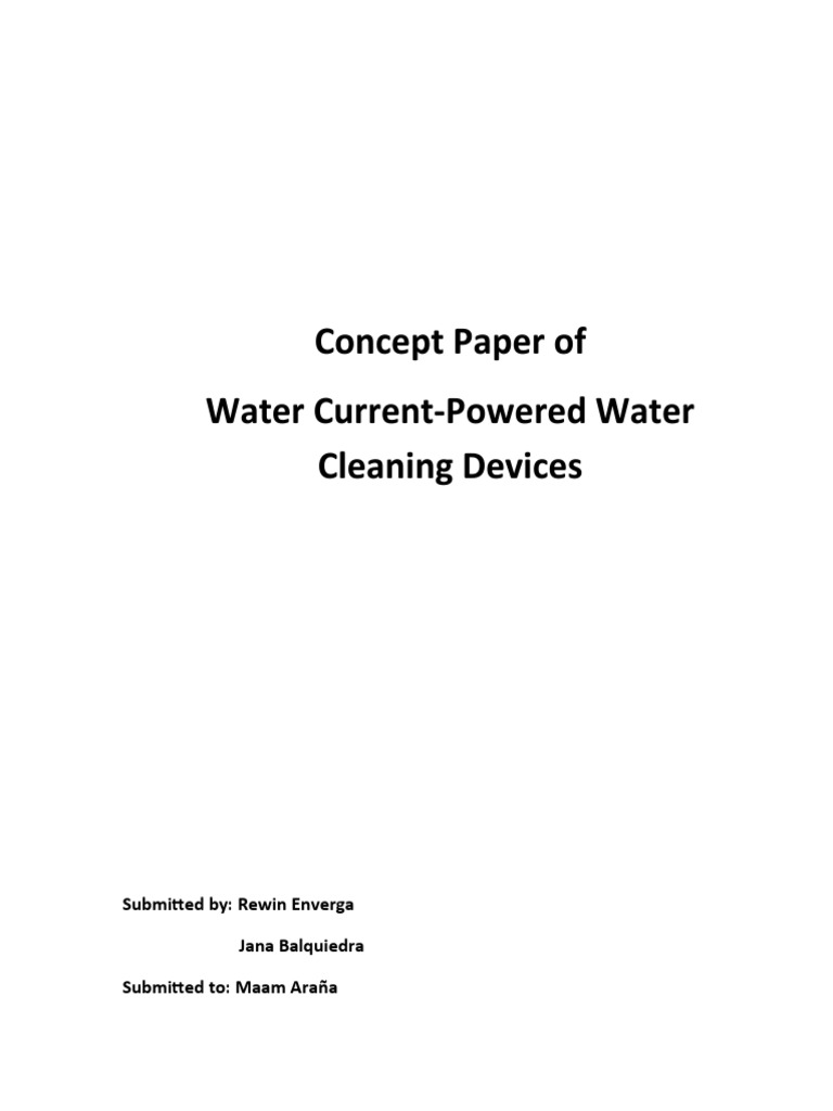 Water Current-Powered Water Cleaning Devices: A Self-Sustaining ...