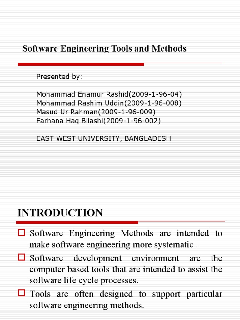 Software Engineering Tools and Methods | PDF | Software Prototyping ...