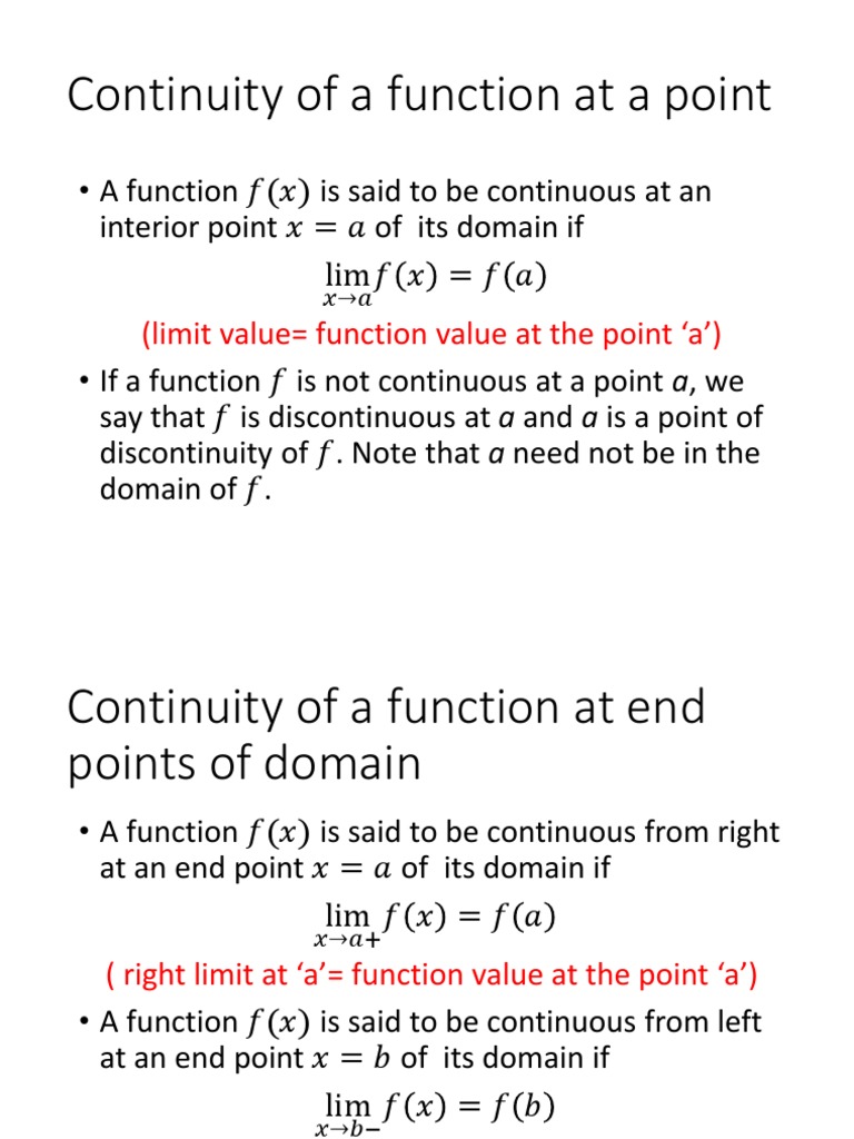 Continuity Full | PDF | Continuous Function | Zero Of A Function