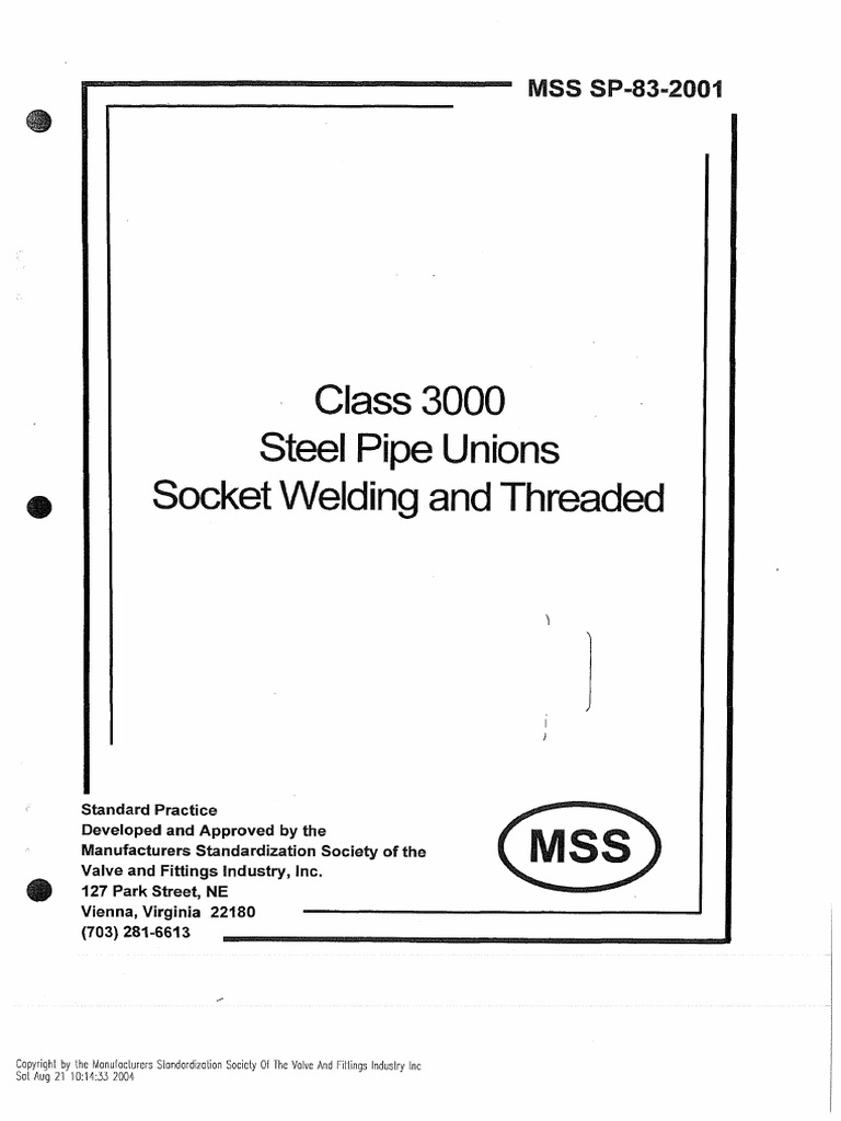 MSS SP-83 | PDF