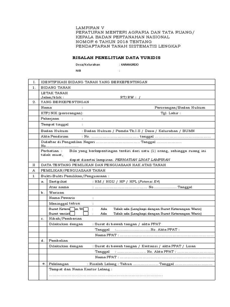 Risalah Penelitian Data Yuridis | PDF