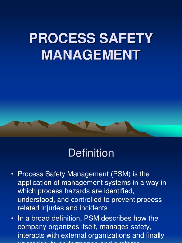 PROCESS SAFETY MANAGEMENT-MEng PDF | PDF | Safety | System