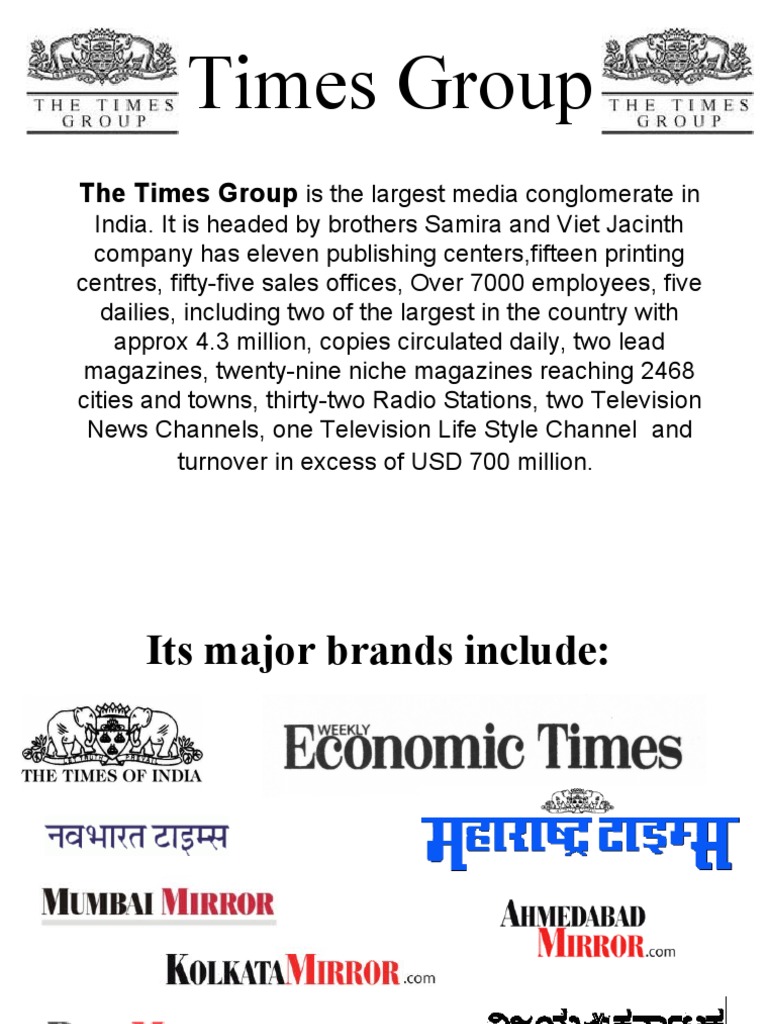 Times Group Overview and Turnover | PDF