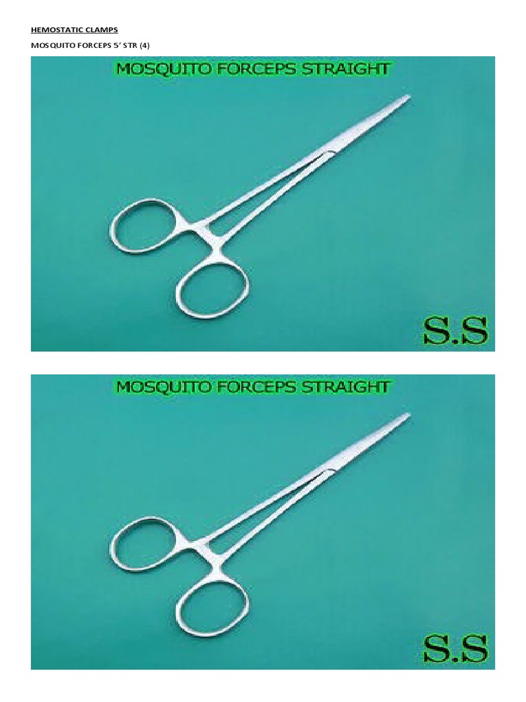Mosquito Forceps 5' STR (4) : Hemostatic Clamps | PDF