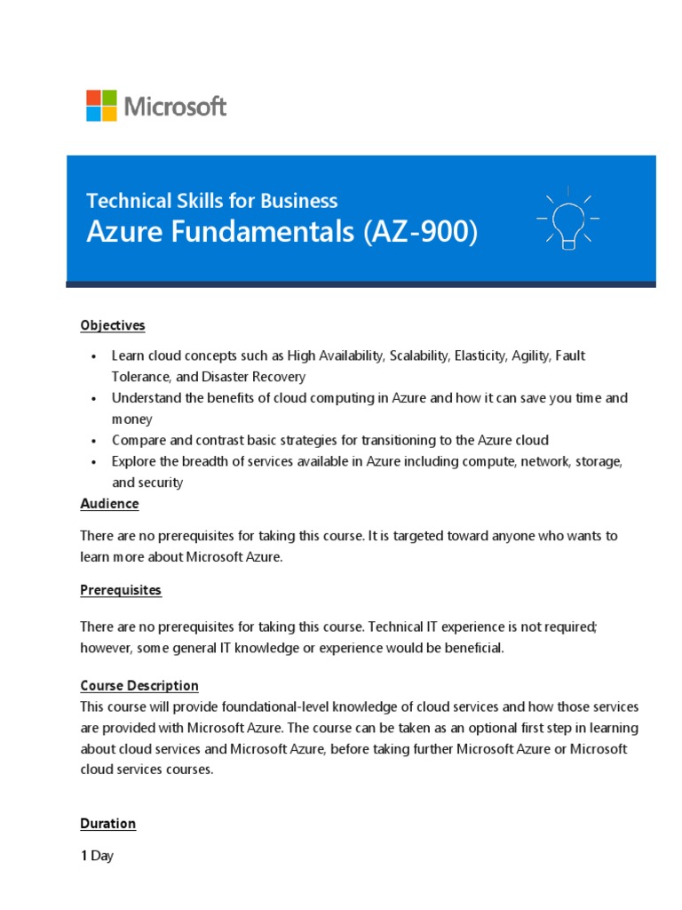 AZ-900 Student Handout | Download Free PDF | Microsoft Azure | Cloud ...