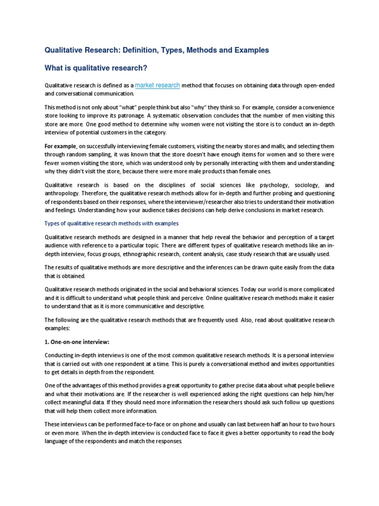 Qualitative Research PDF | PDF