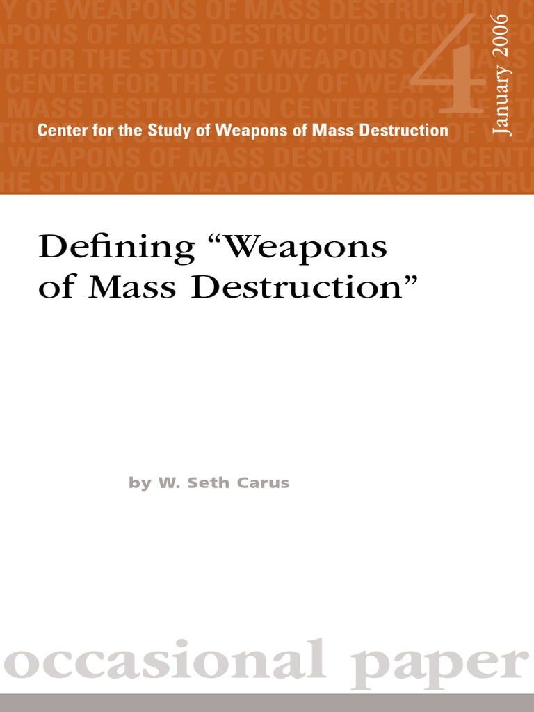 04 Defining WMD PDF | PDF | Weapons Of Mass Destruction | Chemical Weapon