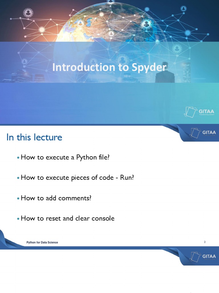 Lec-3-Introduction To Spyder | PDF | Python (Programming Language ...