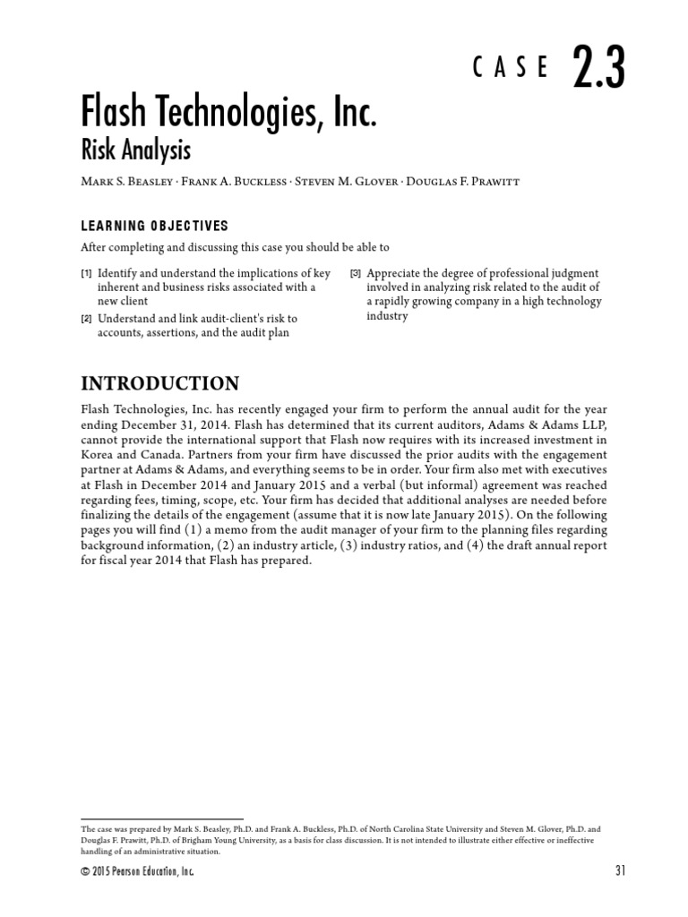 Auditing Cases 03 | Download Free PDF | Risk | Risk Assessment