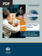 Table Topics Master Script PDF | PDF | Question | Semiotics