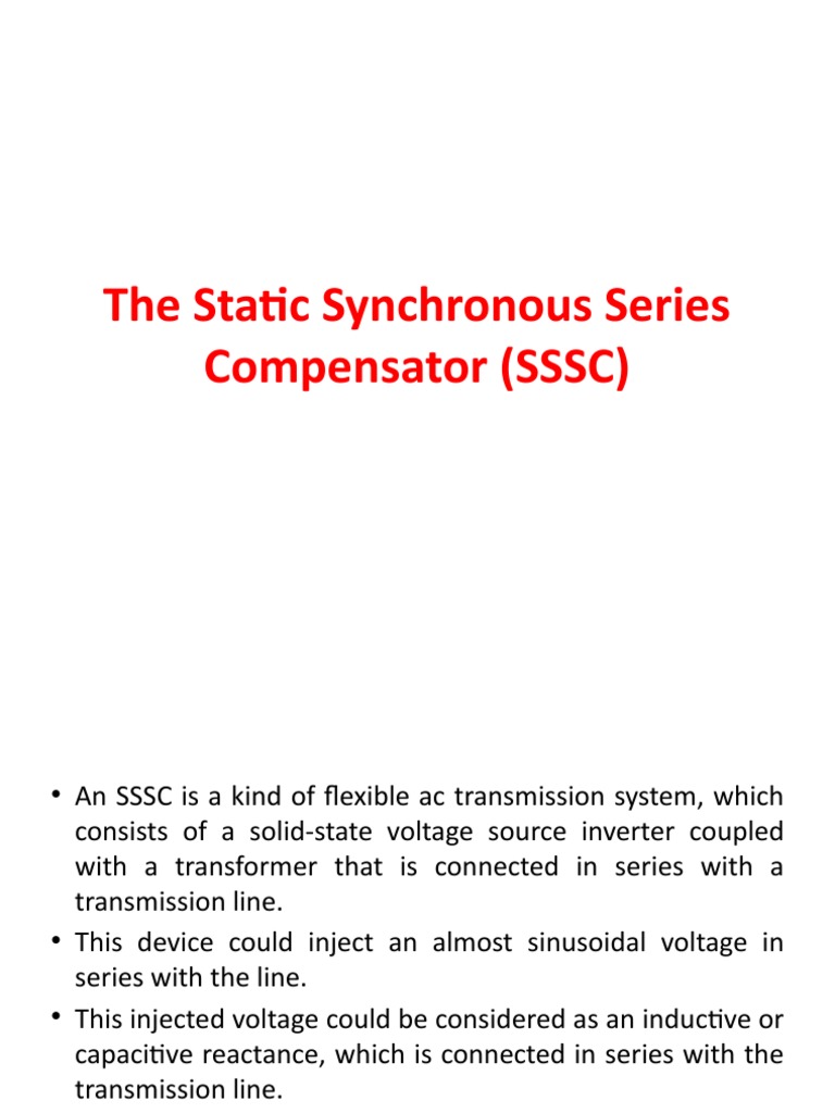 The Static Synchronous Series Compensator Sssc Pdf Electronic