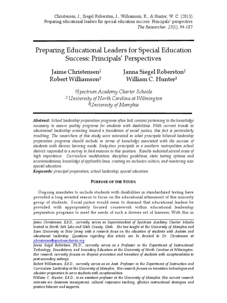 5 Preparing Educational Leaders For Special Education Success ...