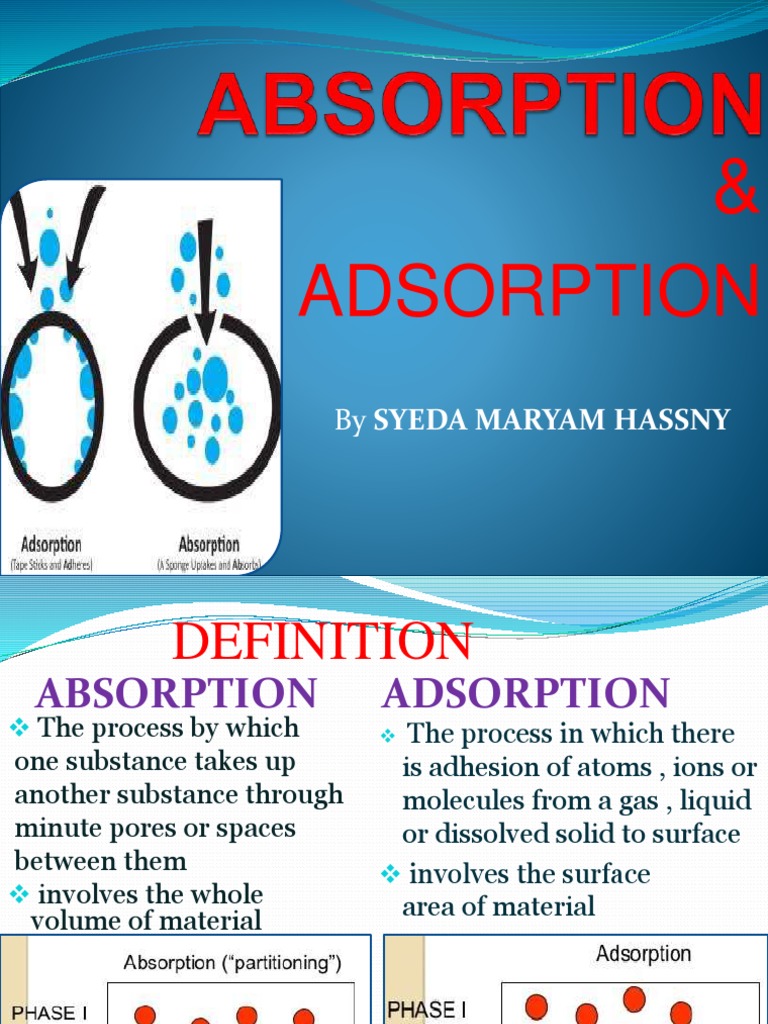 Adsorption vs Absorption Explained | PDF | Adsorption | Absorption ...
