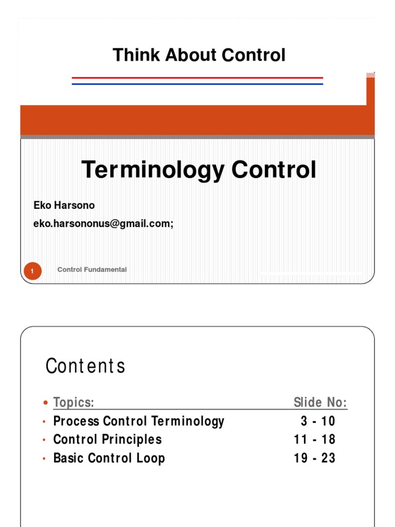 Fundamentals Training: Think About Control | PDF | Process Control | Control Theory