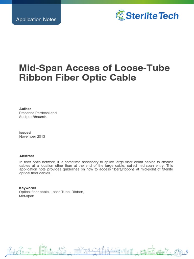 Mid-Span Access of Loose-Tube Ribbon Fiber Optic Cable PDF | PDF ...