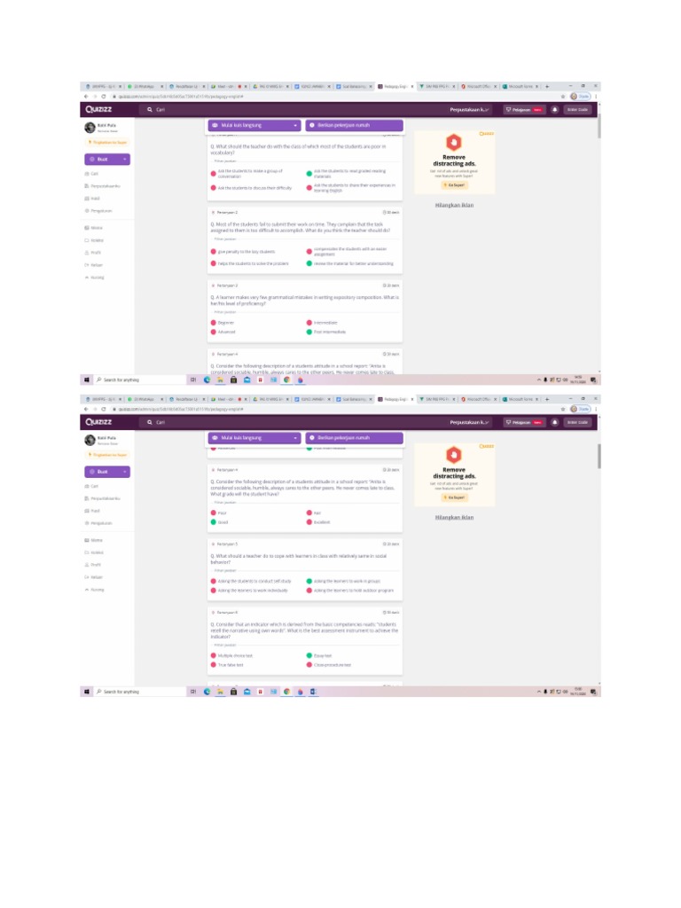 Soal Up-Kunci Quisis | PDF