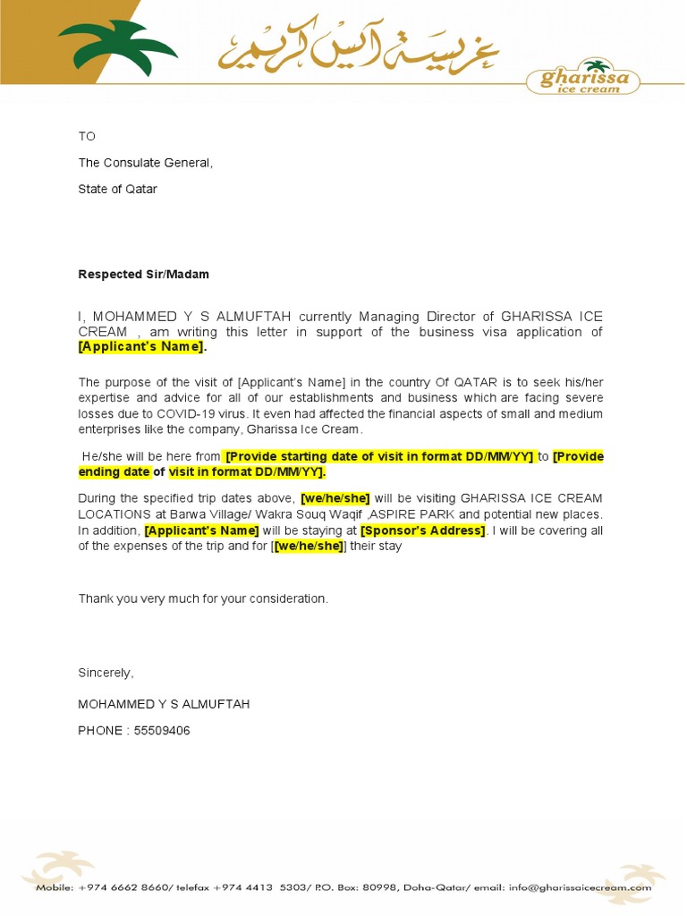 Business Visa Letter | PDF