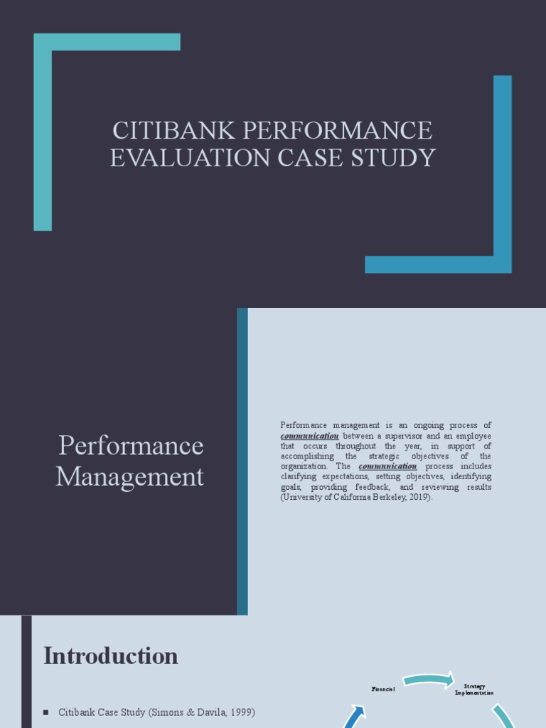 Citibank Performance Evaluation Case Study | PDF | Customer Satisfaction | Goal