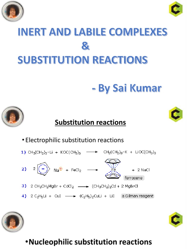 Inert and Labile Complexes and Substitution Reactions | PDF ...