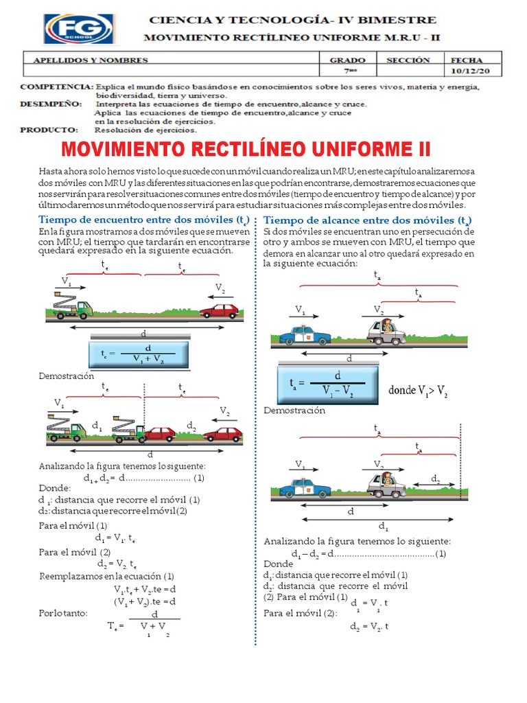 Guia Mru Ii | PDF | Velocidad | Física