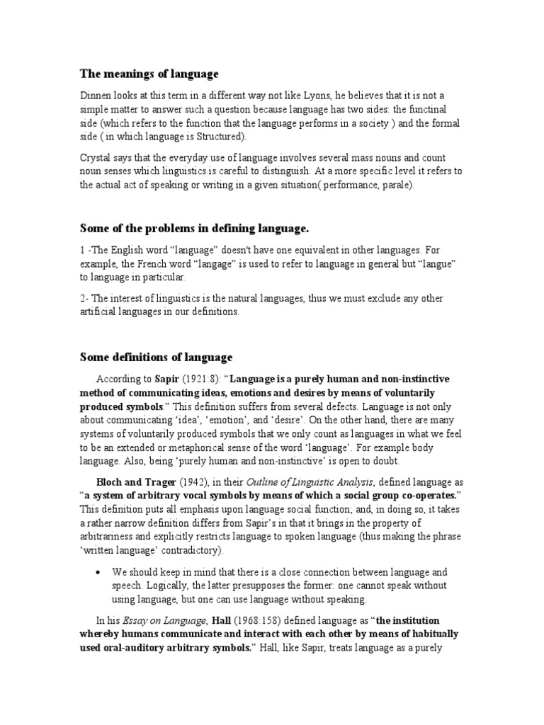 What Is Language Sara | PDF | Speech | Linguistics