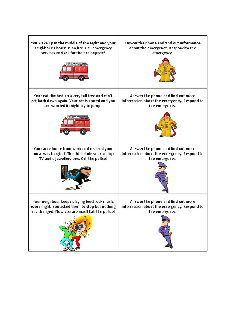 Emergency Services Role Play | PDF