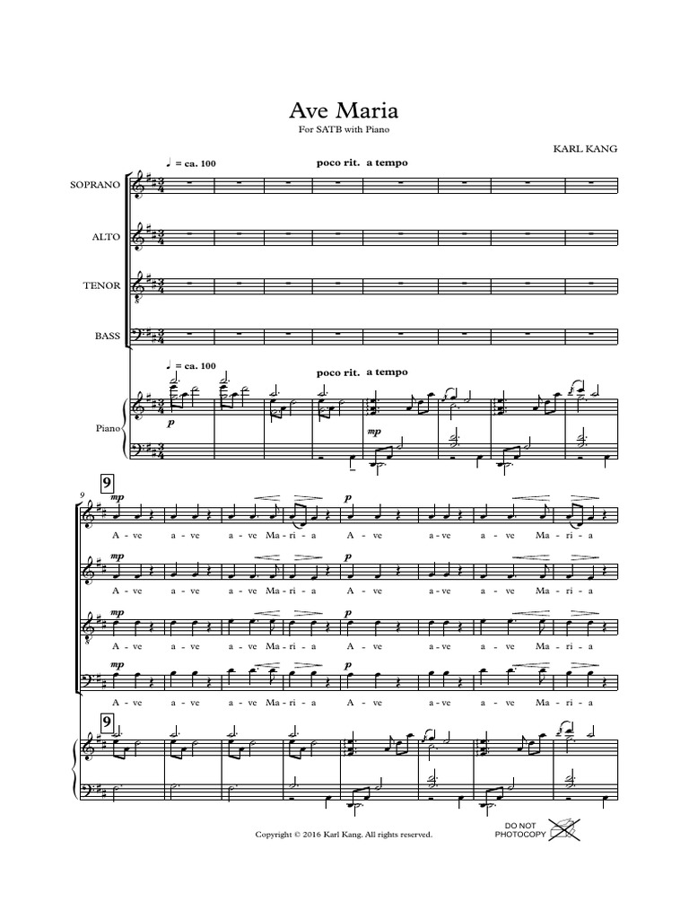 Karl Kang - Ave Maria (Sample) PDF | PDF | Divertissement (Général)
