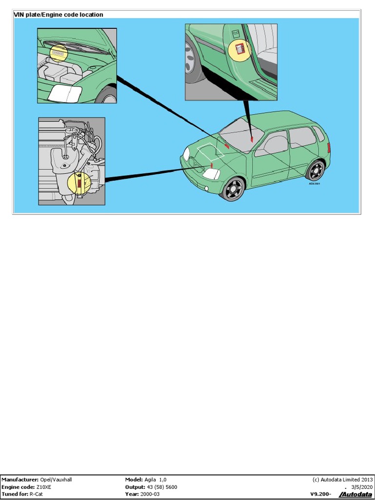VIN Plate/engine Code Location | PDF