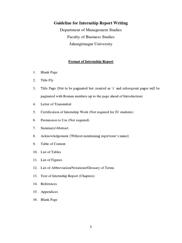 Internship Report Writing Guidelines | PDF | Abstract (Summary) | Books