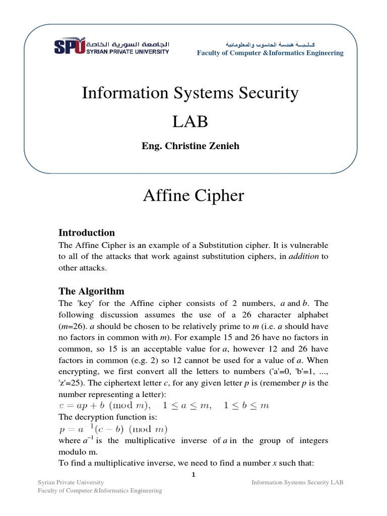 Information Systems Security LAB Information Systems Security LAB Information Systems Security ...