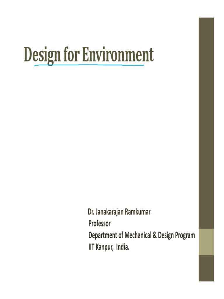 20c-d. Design For Environment | PDF | Life Cycle Assessment | Pollution