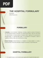 Hospital Formulary | PDF | Pharmacy | Hospital