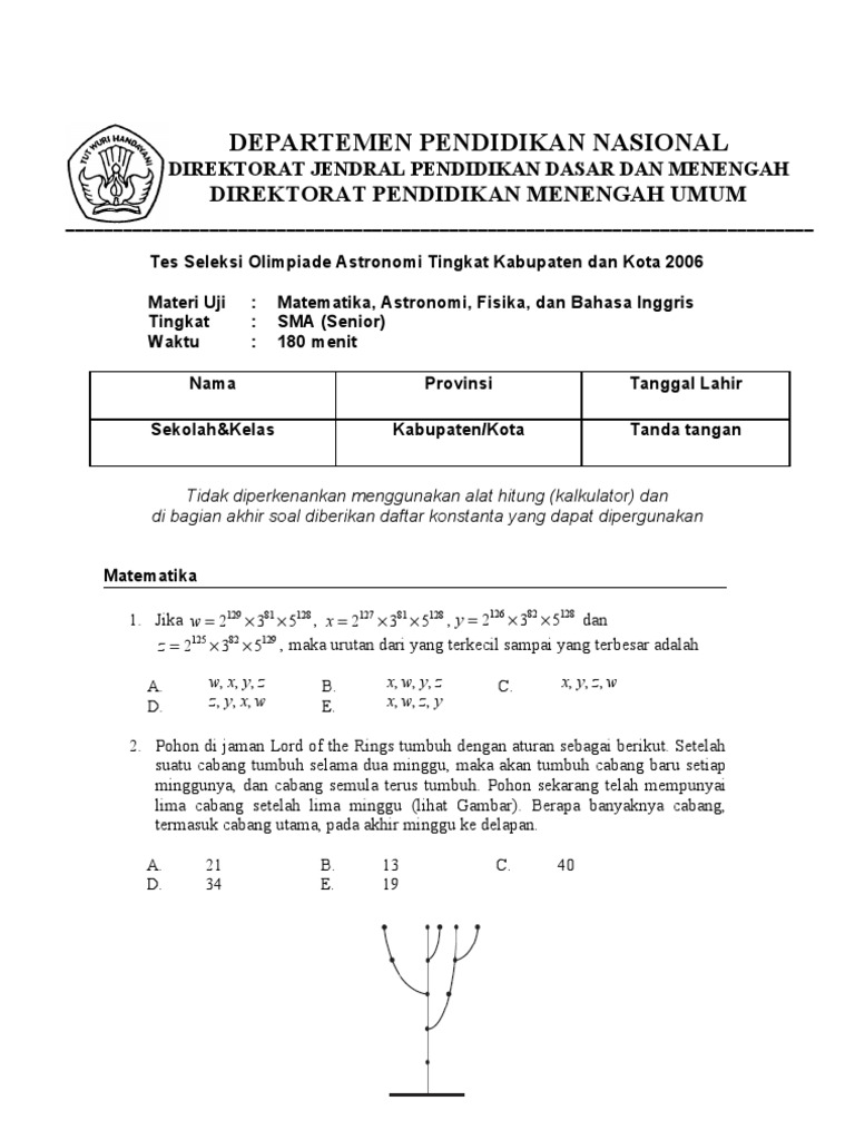 Astro OSK 2006 | PDF