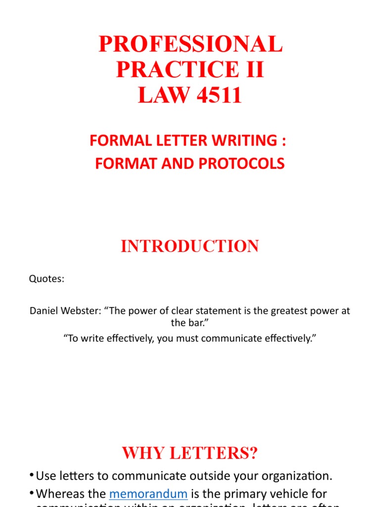 Formal Letters - Format and Protocol | PDF | Writing | Human Communication