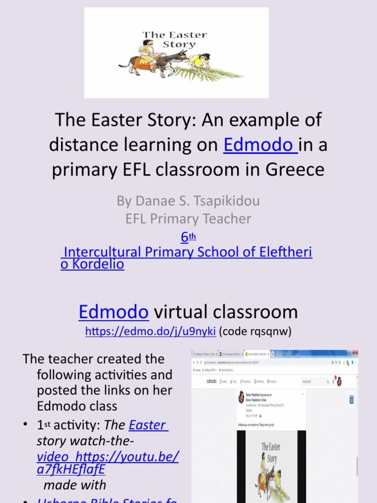 EFL Easter Story Activities on Edmodo | PDF | Social Science | Wellness