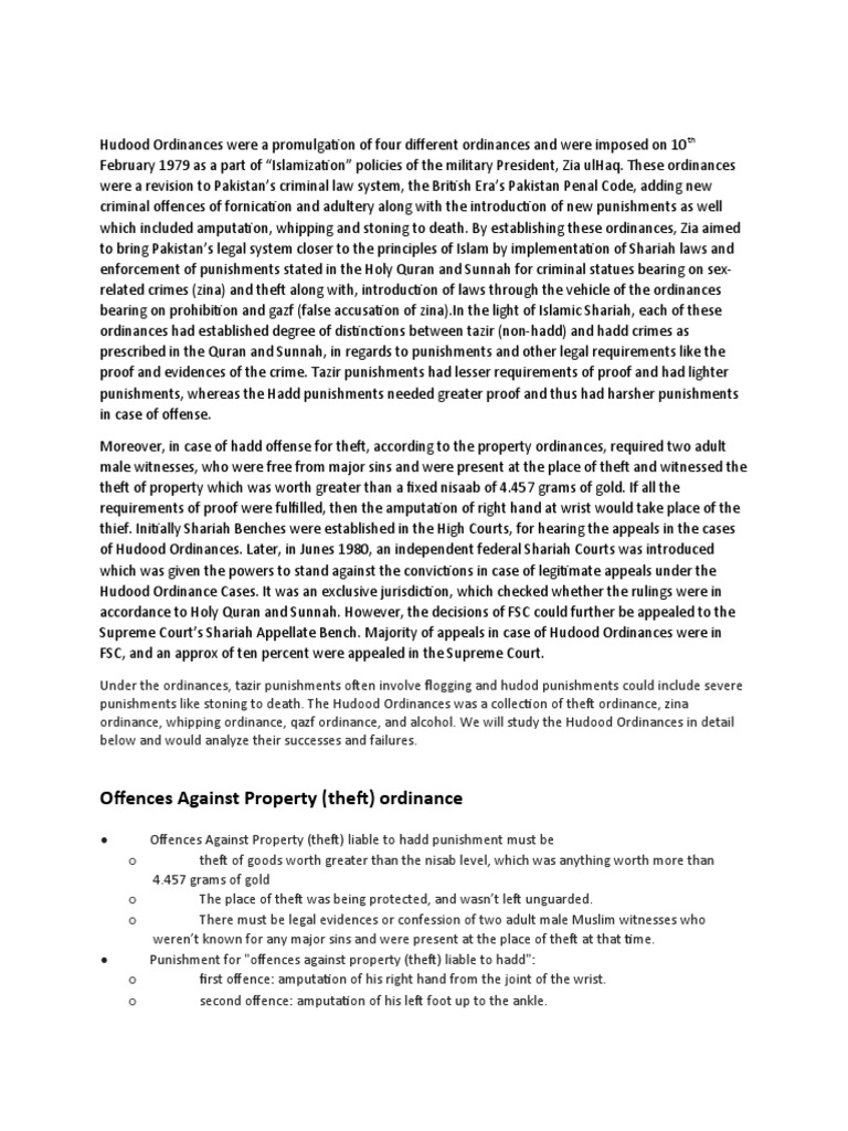 Offences Against Property (Theft) Ordinance | PDF | Government | Justice