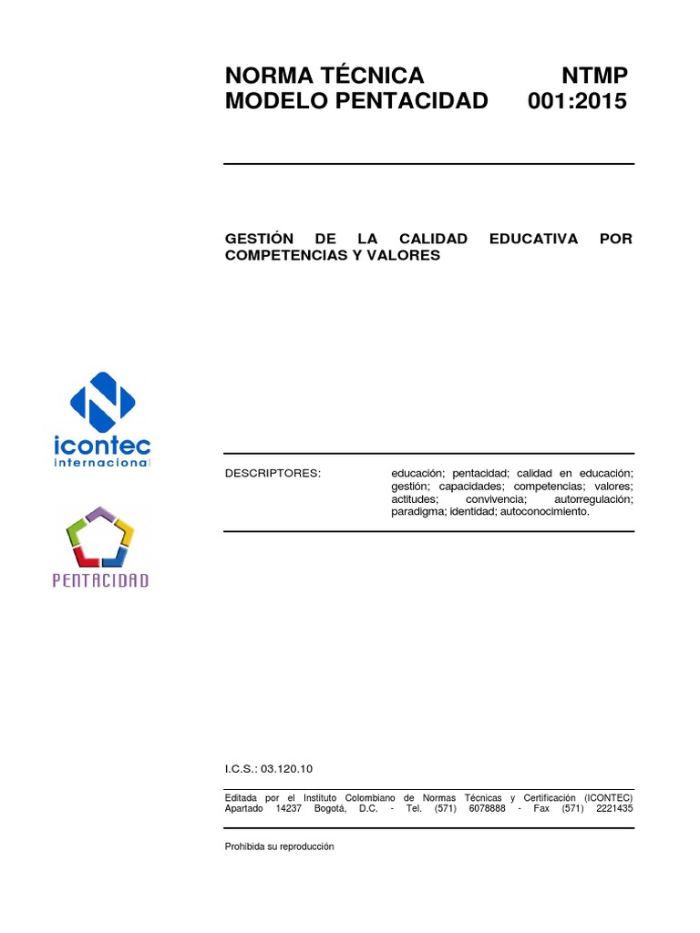 NTMP 001 2 Edición - Pentacidad | PDF | Calidad (comercial) | Aprendizaje