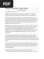 Hamlet's Tragic Flaw Explained | PDF | Hamlet