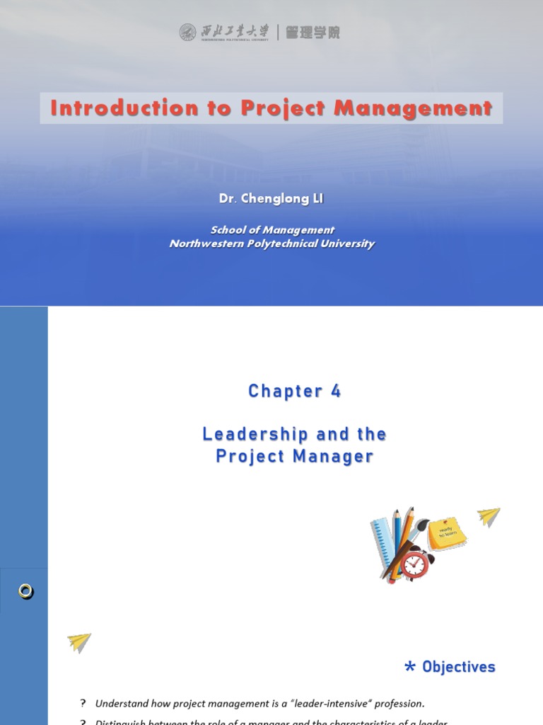 Project Management - Chapter 4 | PDF | Leadership | Entrepreneurship