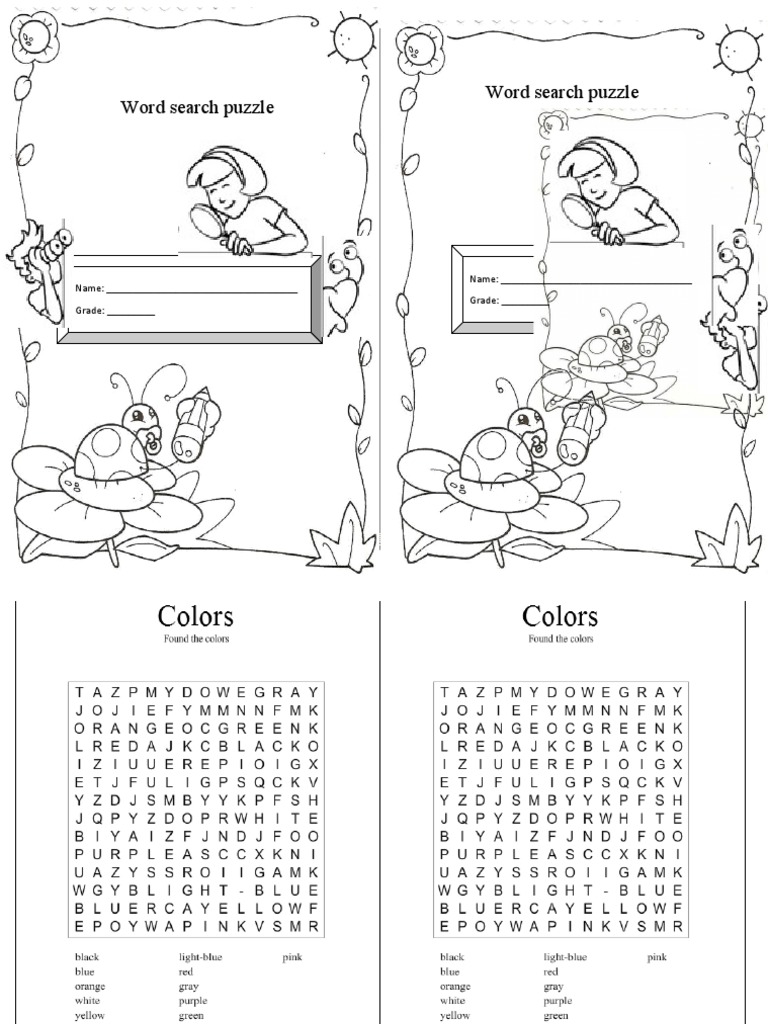 Fun Word Search Puzzle for Kids | PDF