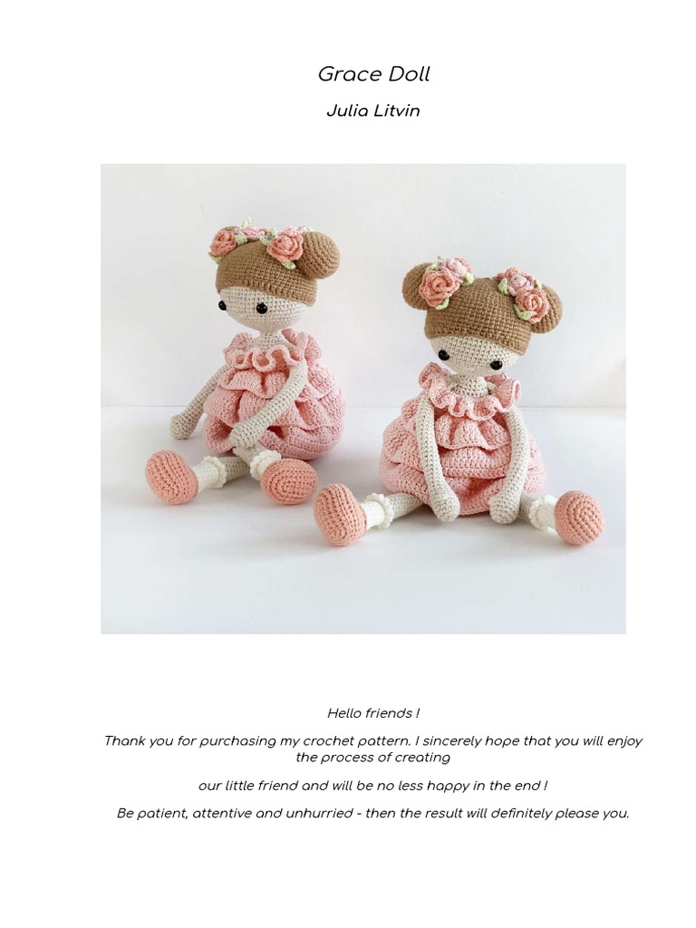 Grace Doll - Julia Litvin - Workroom Julia Litvin | PDF | Crochet | Yarn