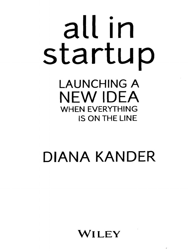 All in Startup Book | PDF | Luck | Business