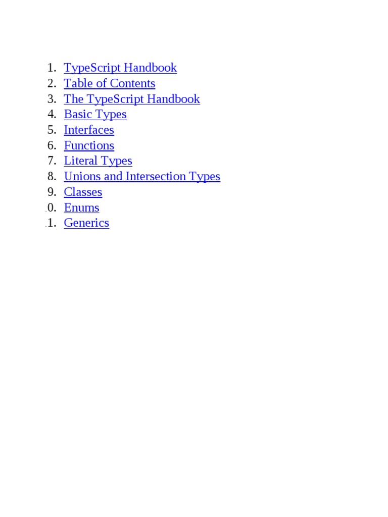 Typescript Handbook Beta Pdf Pdf Class Computer Programming Inheritance Object Oriented