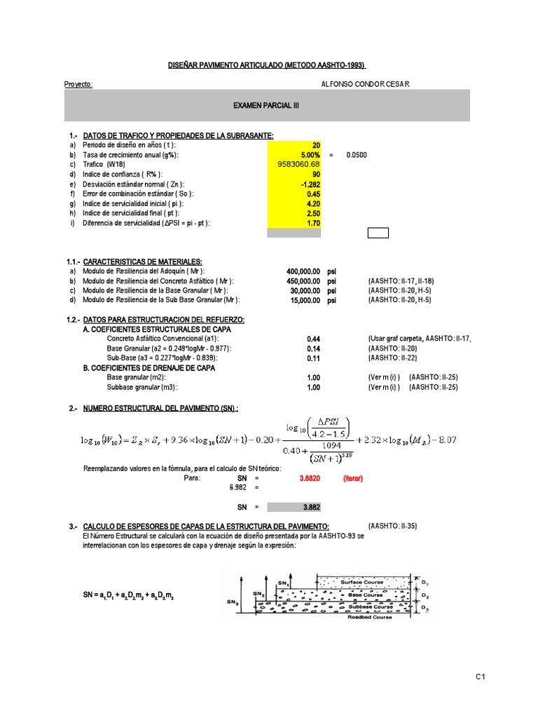 Diseño Articulado AASHTO 93 | PDF | Transporte | Transporte por carretera