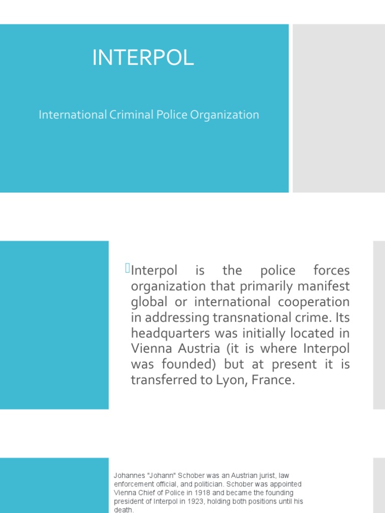 Interpol: Structure and Founding Details | PDF | Social Institutions ...