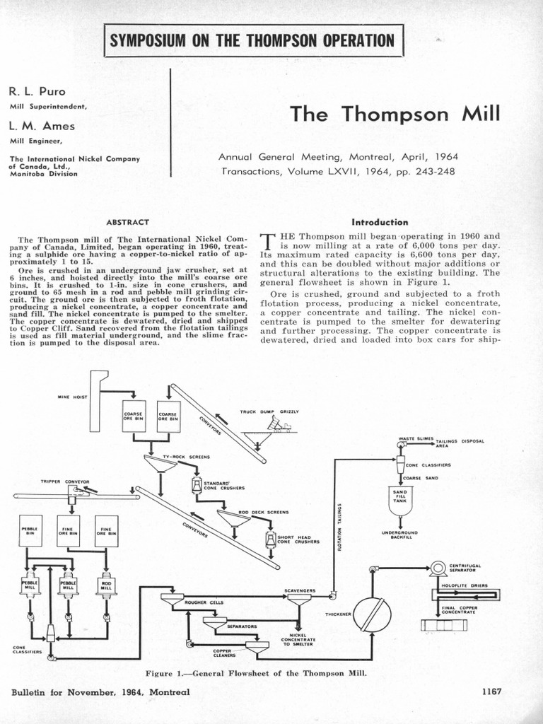 The Thompson Mill 1964 | PDF | Mill (Grinding) | Mining
