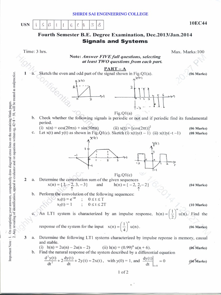 Signals & Systems Text Book | PDF | Discrete Fourier Transform ...