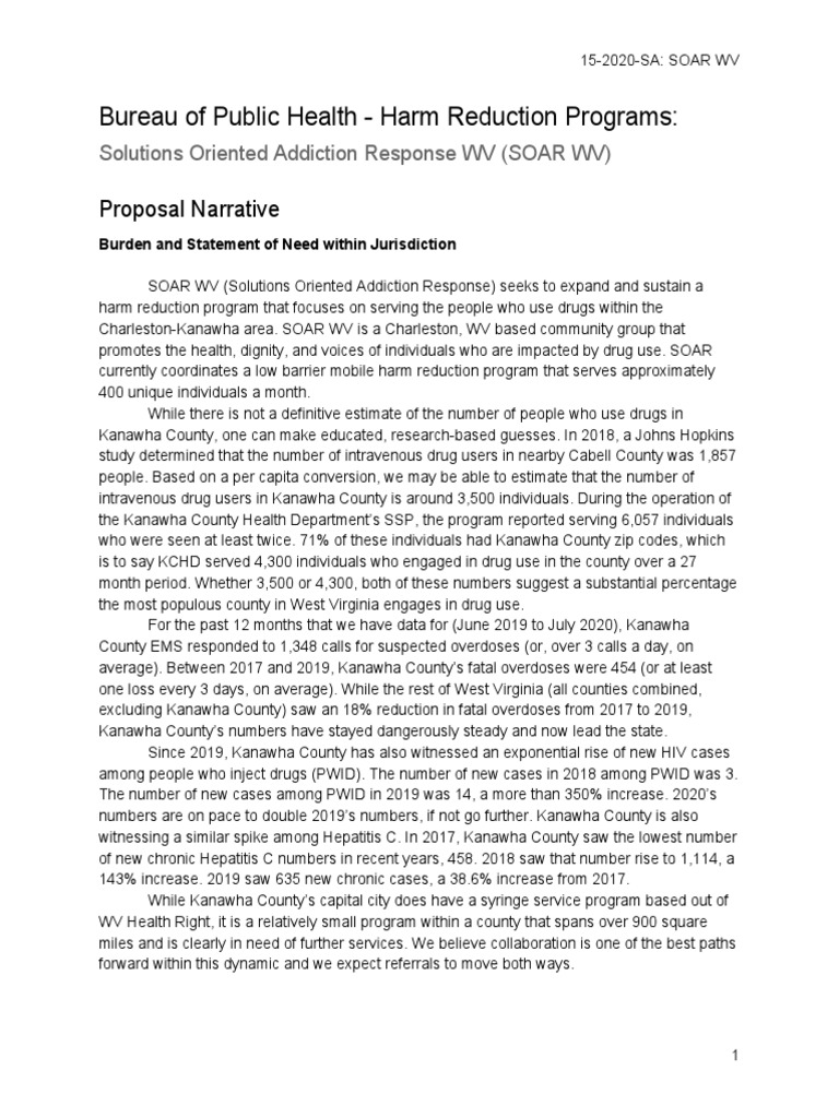 SOAR WV: Expanding Harm Reduction Services | PDF | Fundraising | Hepatitis