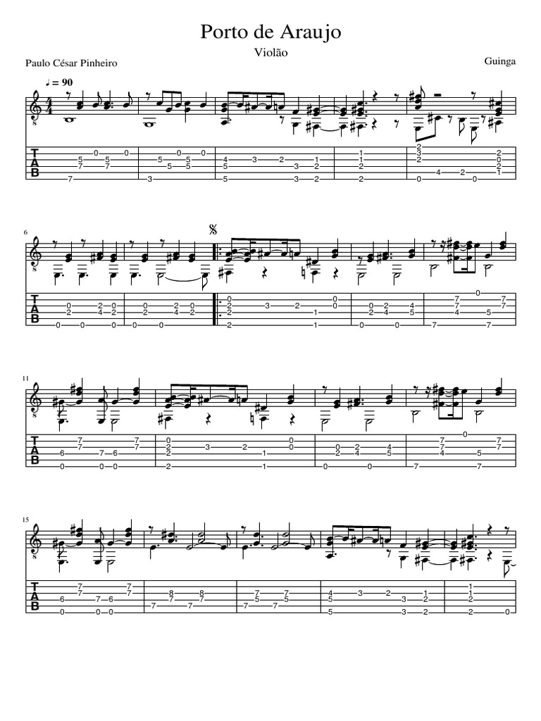 Guinga Violão Sheet Music | PDF