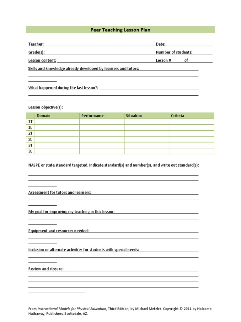 Peer Teaching Lesson Plan: Hathaway, Publishers, Scottsdale, AZ | PDF ...